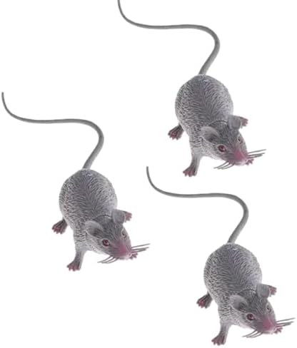Amazon.com: 3Pcs Plastic Halloween Rat, Realistic Fake Mouse for Party ...