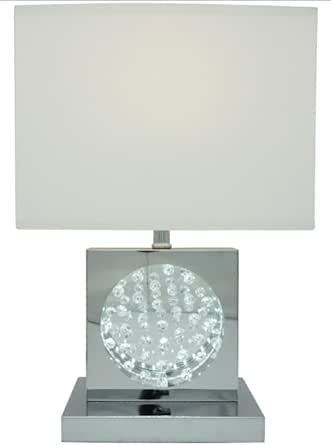 SH Lighting Glamorous LED Table Lamp with Diamond Cut Crystal Decor ...