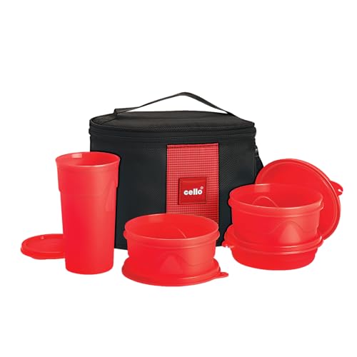 Cello Max Fresh Lunch Box Set, 4-Pieces, - TechGlare Deals