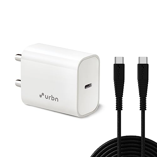 URBN 25W Type C PD Superfast Charger with Type C to C Cable - 50% ...