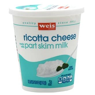 Amazon.com: Weis Quality, Cheese Part Skim Milk Ricotta, 15 Ounce ...