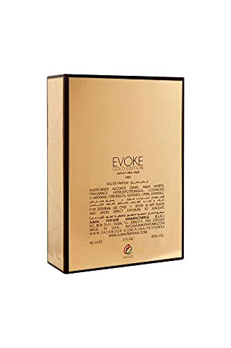 Amazon.com : Evoke Gold by Ajmal Eau De Parfum Spray 3 oz Men : Beauty ...