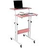 Amazon.com: Mind Reader Standing Desk, 15" L x 22" W x 39" H, Pink ...