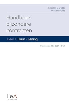 Amazon.fr - Handboek bijzondere contracten - Deel II - Huur - Lening ...