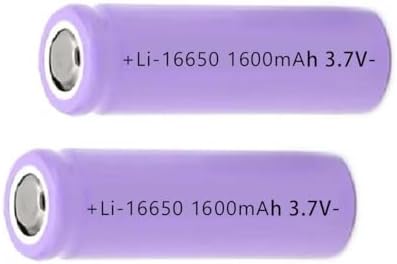 Amazon.com: Yuntunele 16650 Rechargeable Battery,16650 Battery 1600mAh ...
