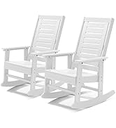 Amazon.com: GREENVINES Outdoor Rocking Chairs Set of 4, HDPE All ...