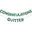 Amazon.com: Fulmoon Pre Strung Congratulations Quitter Glitter Banner ...