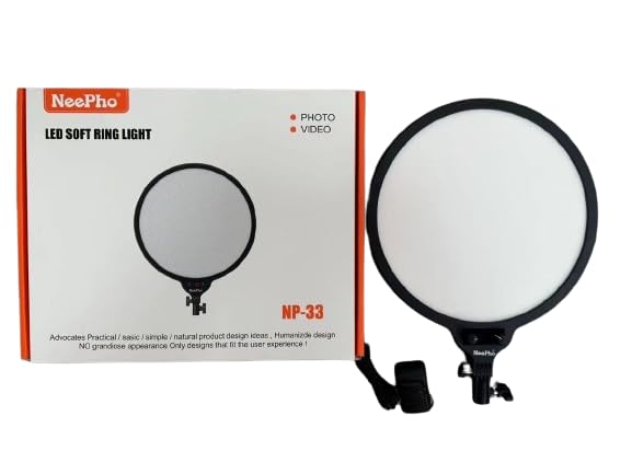 Neepho Led Soft Ring Light NP-33 360 Degree pan tilt, Free Adjustment ...