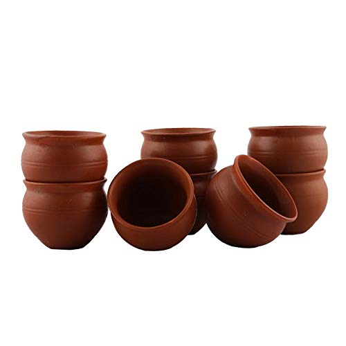Buy Real Nature Earthen Glazed Terracotta Chai Cups (Tea Cup ...