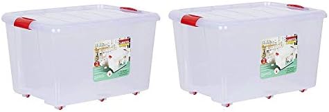 ARISTO Plastic Multipurpose Rectangular Storage Container Box (70L ...