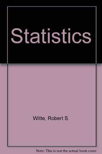 Statistics: Witte, Robert S.: 9780155044951: Amazon.com: Books
