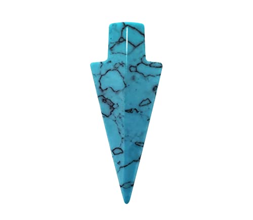 Amazon.com: Hand Carved Veined Turquoise Arrowhead Pendant : Handmade ...