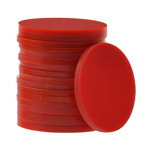 Round 1 Inch Thick Plastic Black & White 7mm Round X 4mm Thick Plastic