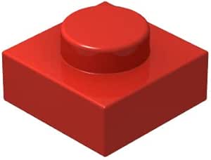 Amazon.com: Classic Red Plates Bulk, Red Plate 1x1, Building Plates ...