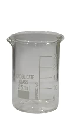 Borosilicate Glass Beaker, 25ml With Graduation Marks | Beakers for ...