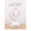 Amazon | エレス iFan ClipS2 アイファンクリップS2 IF-CLS24 首振り付き充電式クリップファン (ホワイト) | i Fanアイファン | 卓上扇風機 通販
