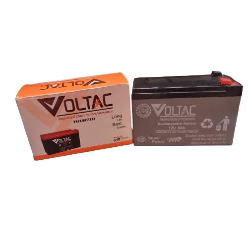 Voltac 12V 8AH SMF VRLA UPS-Emergency Battery for Use in UPS/Solar and ...