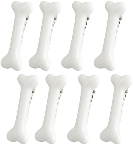 Amazon.com : Mabor 4Pcs Bone Hair Clip White Bones Hairpins for Women ...