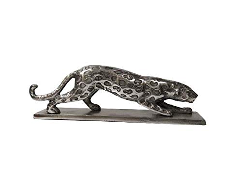 Metal Leopard Jaguar Panther Statue on Base 16 inch : Amazon.in: Toys ...