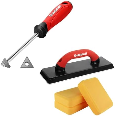Goldblatt 4" x 12" Grout Float with 3 Pack Sponges for Grout Cleaning ...