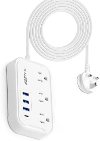 Amazon.com: US to UK Plug Adapter, Travel Converter with 3 AC Outlets ...