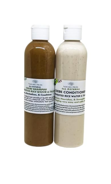 Chebe Fermented Rice Water & Tallow Shampoo and Conditioner Pack…Hair ...