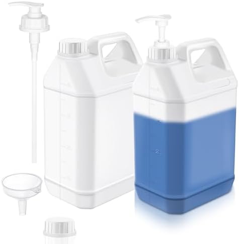 Amazon.com: mwellewm 2 Pcs 1 Gallon Jugs with Caps Empty Plastic Gallon ...