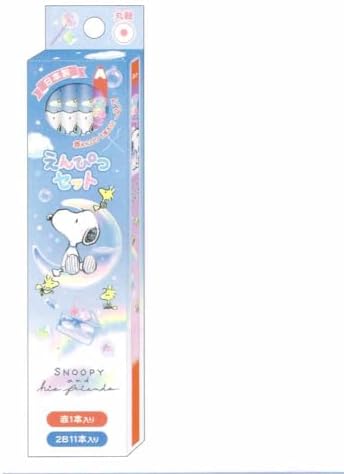 Amazon | クラックス 2B鉛筆 12本セット ダース 女の子 向け スヌーピー snoopy 丸軸赤1本 丸軸2B11本 | 鉛筆 ...