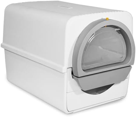 Cat Litter Box, no-Scoop Needed, Large enclose Box, Pull and Slide rake ...