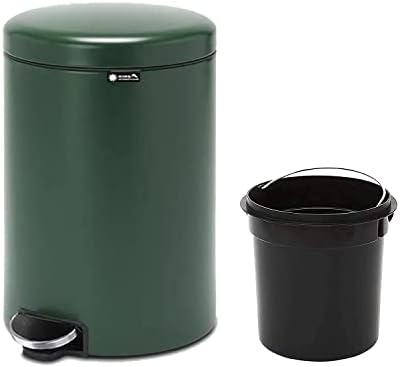 King International Stainless Steel Green Dustbin With Lid & Bucket ...