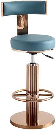 Amazon.com: HQBL Luxury 304# Stainless Steel High Stool, Beige PU ...