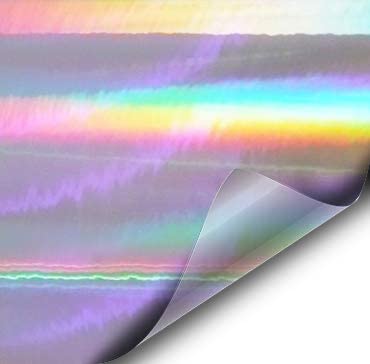 Amazon.com: VViViD® Silver Holographic Vinyl Wrap Rainbow Finish Roll ...