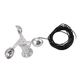 LJCM 3 Cup Wind Speed Anemometer, Aluminum Alloy Meteorological ...