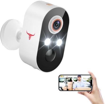 Cameras for Home Security, 2K/3MP Color Night Vision Motion Detection 2-Way Talk Security ...