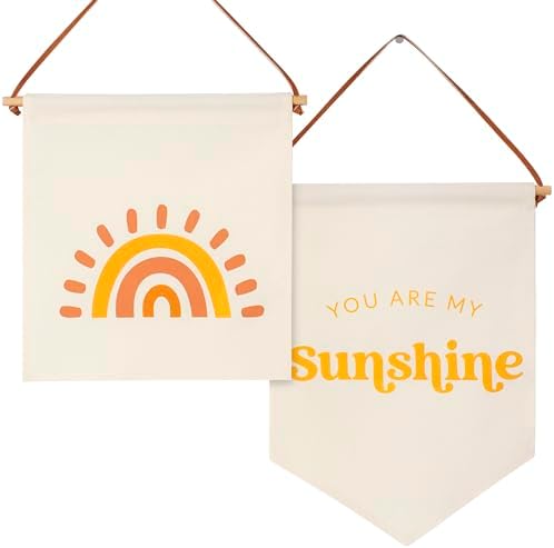 Amazon.com: KIBAGA Beautiful Nursery Wall Decor Signs - Set of 2 Cute ...