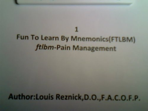Fun To Learn By Mnemonics:Pain Management - Kindle edition by Reznick ...