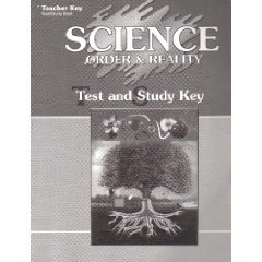 Science Order & Reality A-BEKA (Test and Study-Key) TEST/STUDYBOOK ...