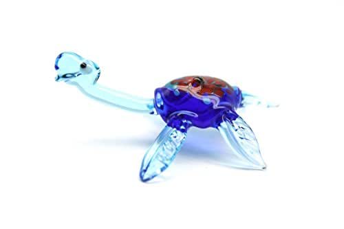 Amazon.com: Blown Glass Turtle Miniature Fused Turtles Unique Handblown ...