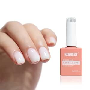 Amazon.com : FZANEST Builder Gel for Nails, Milky White Gel Polish ...