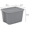 Amazon.com - STERILITE Case of 8 Bins 18 Gallon Containers 68 Liter ...