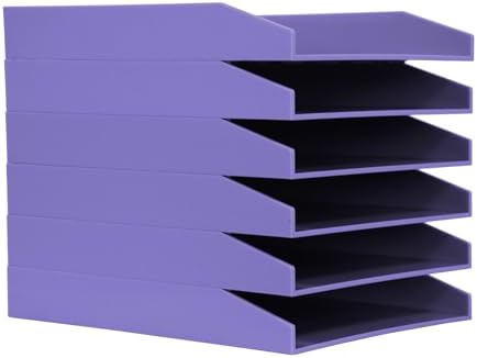 simpa A4 Purple Plastic Stackable Letter Filing Document Letter Tray ...