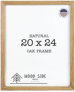 Amazon.com - Oak Wood Picture Frames 20x24 - Natural Light Solid Wood Poster Art Photo Frame ...