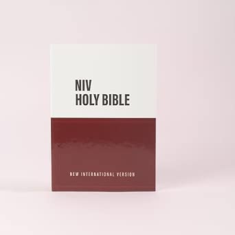 Niv Mini Compact Bible Maroon White | Christ Words in Red, Easy to ...