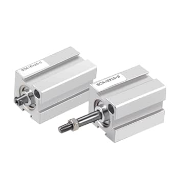 1 Pcs SDA12/16 Square Pneumatic Cylinder Double Acting Compact Cylinder ...