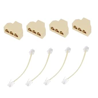 Amazon.com: FELTECHELECTR 4pcs Box Telephone Line Splitter Telephone ...