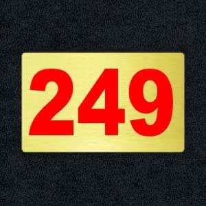 Number Plate 249 Room, Hotel, Hospital, Lodge,Apartment, Flat,Door No ...
