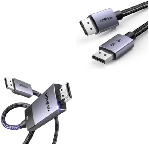 Amazon.com: UGREEN DisplayPort to HDMI Cable 8K@60Hz 4K@120Hz Active DP ...