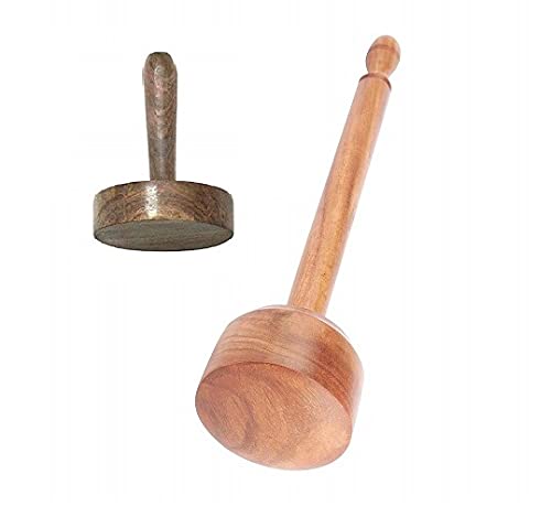 Buy Kingsman Store Wooden Hand Masher/Dal/Lassi Ghotni/Folding Saag for ...