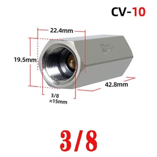 Pneumatic Check Valve CV 06 Check Valve Copper Thread PT 1 /8 1 /4 3 /8 ...