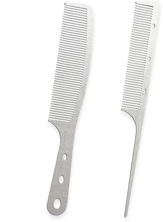 Amazon.com : Dolmifapro 2 Pcs Stainless Steel Comb,Teasing Comb with ...